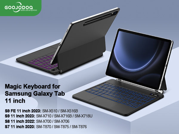 GOOJODOQ สำหรับเคส Samsung Tab พร้อม Magic Keyboard Wireless Bluetooth ...