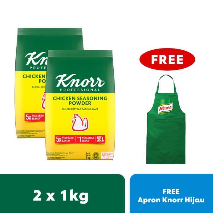 Knorr Chicken Seasoning Powder Refill 1Kg (X2) Free Apron Knorr | Lazada Indonesia