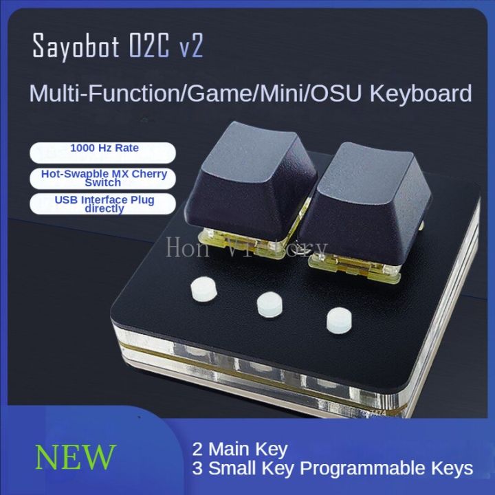 2022 Sayobot V2 O2C คีย์บอร์ดขนาดเล็ก OSU ปุ่มกดสำหรับเล่นเกม Mx ...
