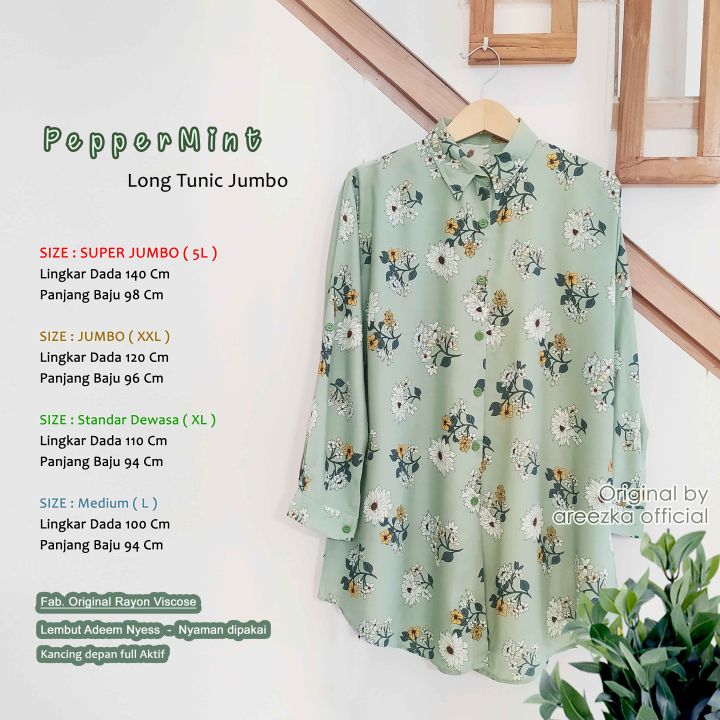 Tunik JUMBO Baju Wanita Super Jumbo Atasan Muslimah Besar 5L 4L LD 140 130 | Lazada Indonesia