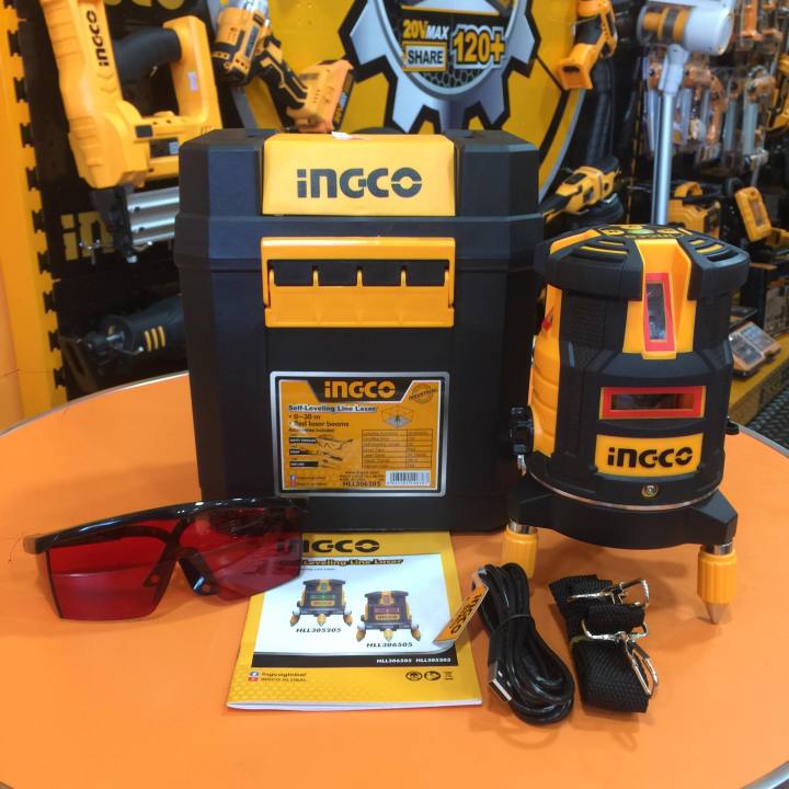 INGCO SELF-LEVELING LINE LASER (RED LASER BEAMS)(HLL306505) - FREE ...