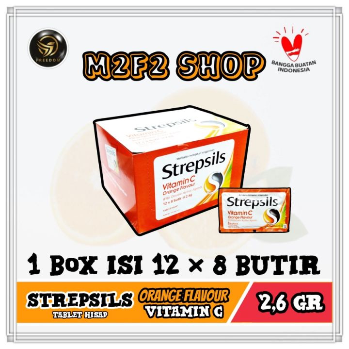 Permen Strepsils Vitamin C Orange Flavour - 249,6 gr (Kemasan 1 Box ...