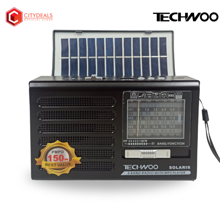 Rechargeable Solar Radio AM/FM/SW with Bluetooth USB/TF MP3 Player ...