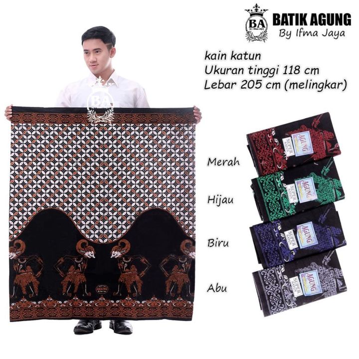 Sarung Batik Print AGUNG Dewasa MOTIF WAYANG BIMA | Katun viral ...