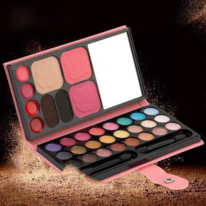 33-color Eye Shadow Palette with Blush, Lipstick, Blush and Eyebrow ...