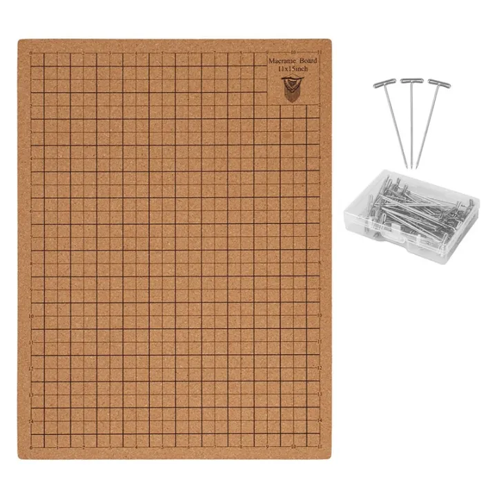 (OHIE) Macrame Board with Pins, 12x16In Portable Double Side Macrame ...