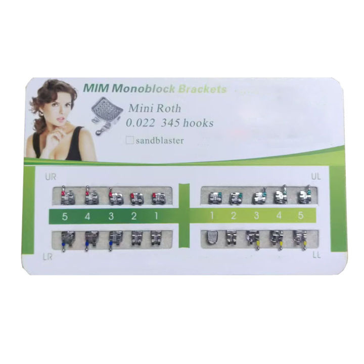 #plug# 200pcs/10packs MIM Monoblock Brackets Mini Roth 0.022 345 hooks ...