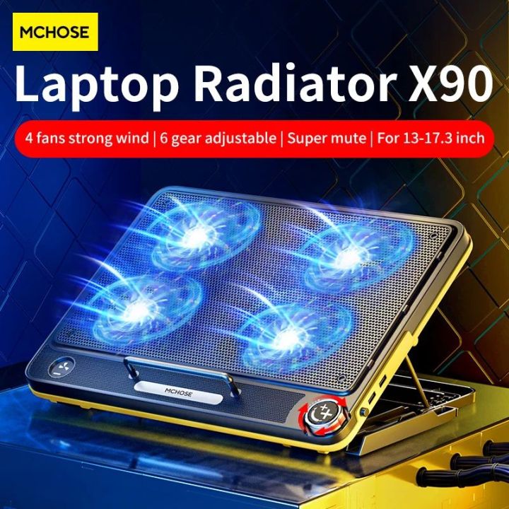 MC X90 17inch Gaming Laptop Cooler Four Fan Two USB Port 2600RPM Laptop ...
