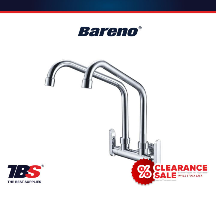 Bareno TW-WST-1014-03 Brass C.P Two Way Wall Sink Tap | Lazada