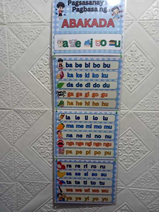 ABAKADA Laminated Hanging Wall Chart Reading Materials thinkingtots ...