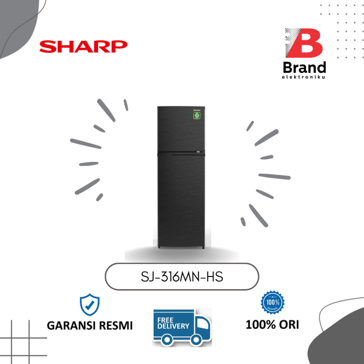 Kuljas SHARP 2 pintu SJ-316MN-HS Kulkas 2 Pintu SJ 316 MN HS | Lazada ...
