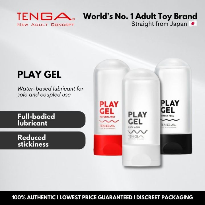 TENGA PLAY GEL Lubricant 160ml [Water-Based Lubricant Lotion for ...