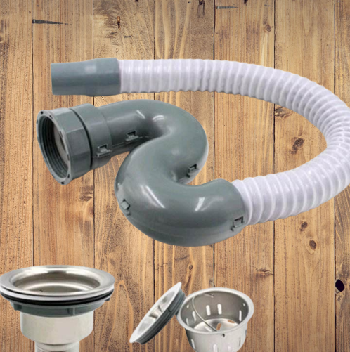 [2310]]Kitchen Sink Drain Set for Single Drain, Sink Drain S-Bend ...