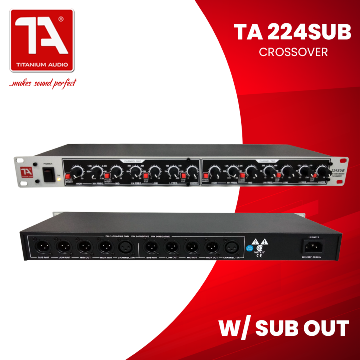 Titanium Audio 224 SUB / Crossover / Sub out / 4 Way Stereo Crossover ...