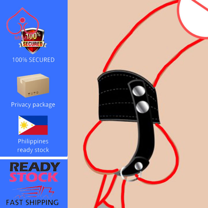 Leather Penis Strap and Ball Stretcher Harness, Scrotum Sack Bondage ...