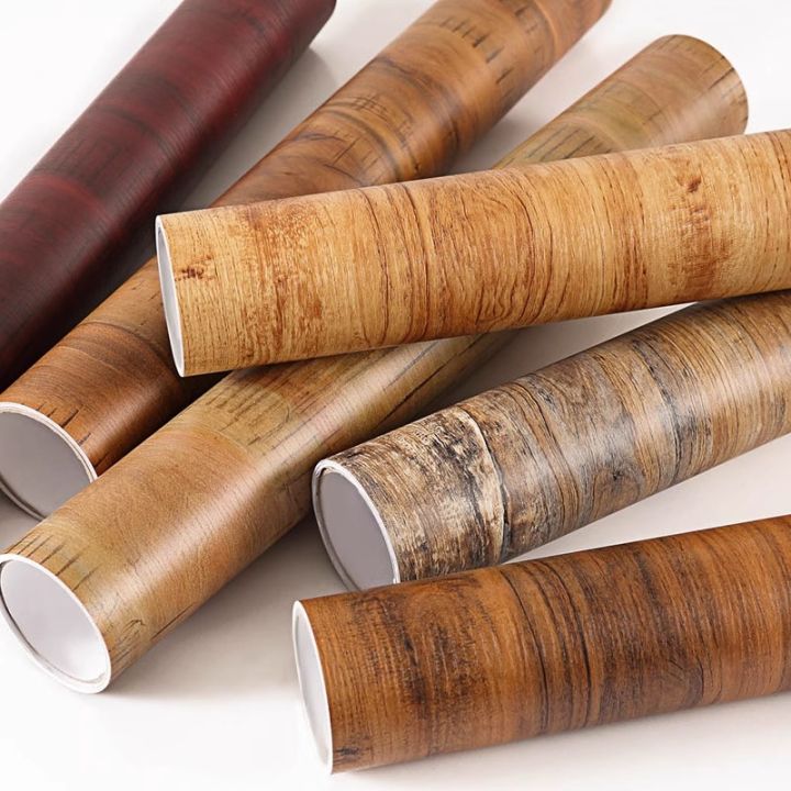 Thickened vintage wood grain stickers self-adhesive imitation wood ...