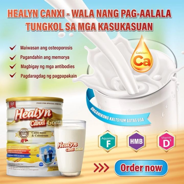 Healyn Canxi Gold 400g - Organic Calcium Nano Colostrum, Date 2026 ...