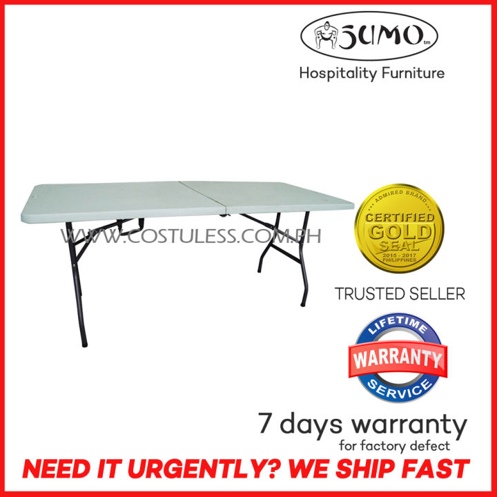 SUMO™ ST-7230P Rectangular 6ft. Folding Table, Fold-in-half Top ...