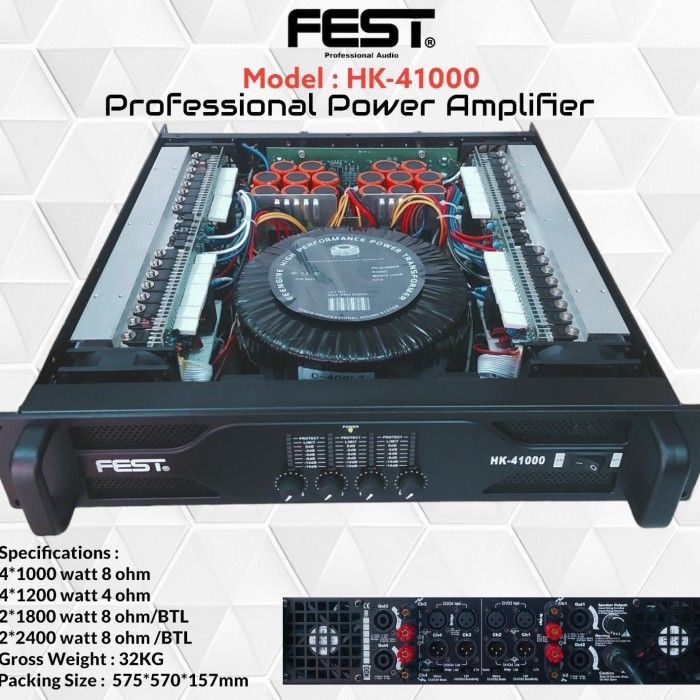Power Fest HK 41000 hk41000 Original 4 Channel terbaru | Lazada Indonesia