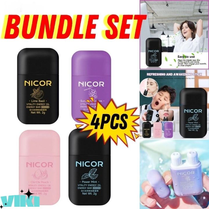 [HOT! 4PCS] NICOR Cleansing Nasal Herbal Box Essential Double Hole ...