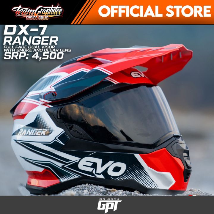 EVO DX7 RANGER Dual Sport Modular Helmet with free clear lens | Lazada PH