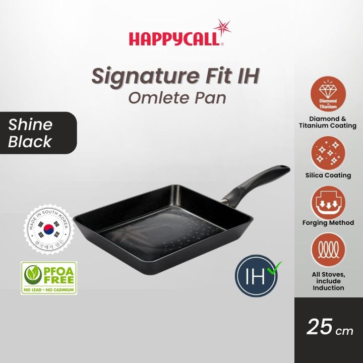 Happycall Omelete Pan Diamond Signature IH 25 cm - Omelet Fry Pan | Lazada Indonesia