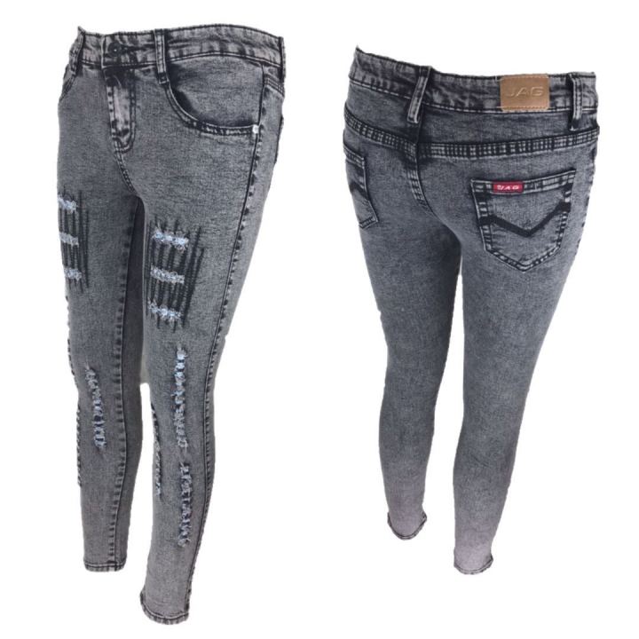 Acid wash Black Ripped Women's stretchable skinny jeans,comfortable ...
