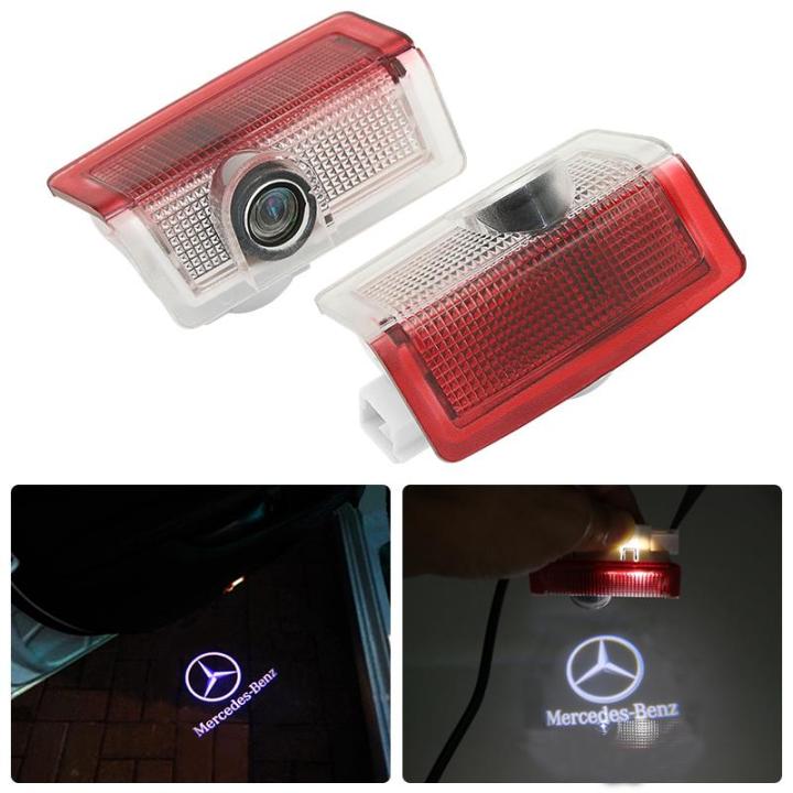 JC 2pcs Car Door Welcome Light LED Projector Laser Logo For mercedes ...