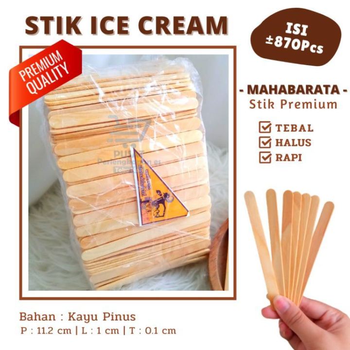 STIK ES KRIM KAYU SENGON 500 PCS/ STIK ES KRIM KAYU TEBAL HALUS / STIK ...