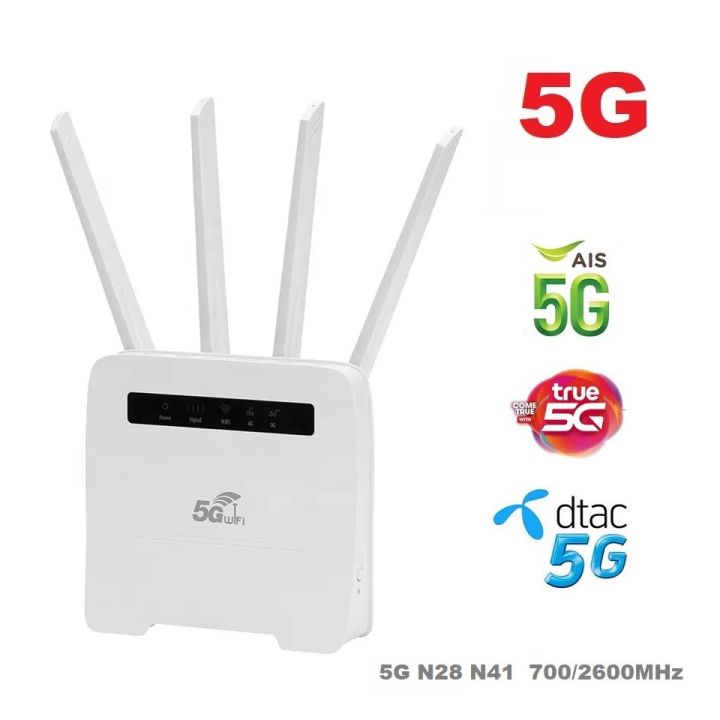5G CPE Router WiFi 2.2Gbps รองรับ 5G 4G ทุกเครือข่าย 8 External ...