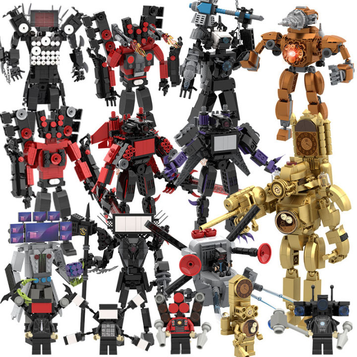 Hot Building Blocks Skibidi Toilet Man And Monitor Man Titan Sound Man ...