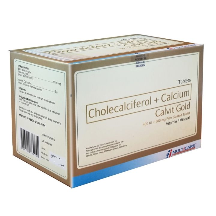 CALVIT GOLD Cholecalciferol + Calcium 1 Film Coated Tablet | Lazada PH