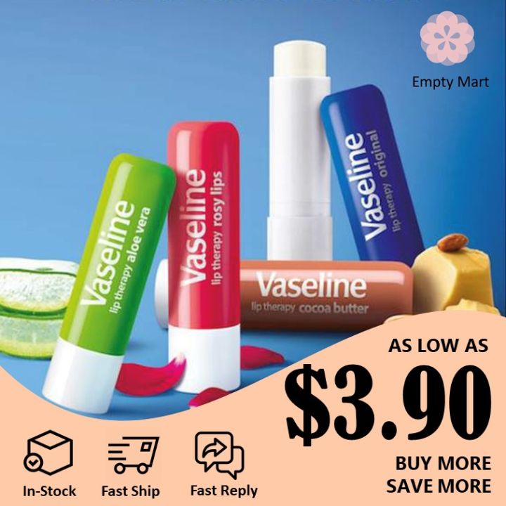 Vaseline Lip Therapy Chapstick Rosy Lips / Aloe Vera / Cocoa Butter ...
