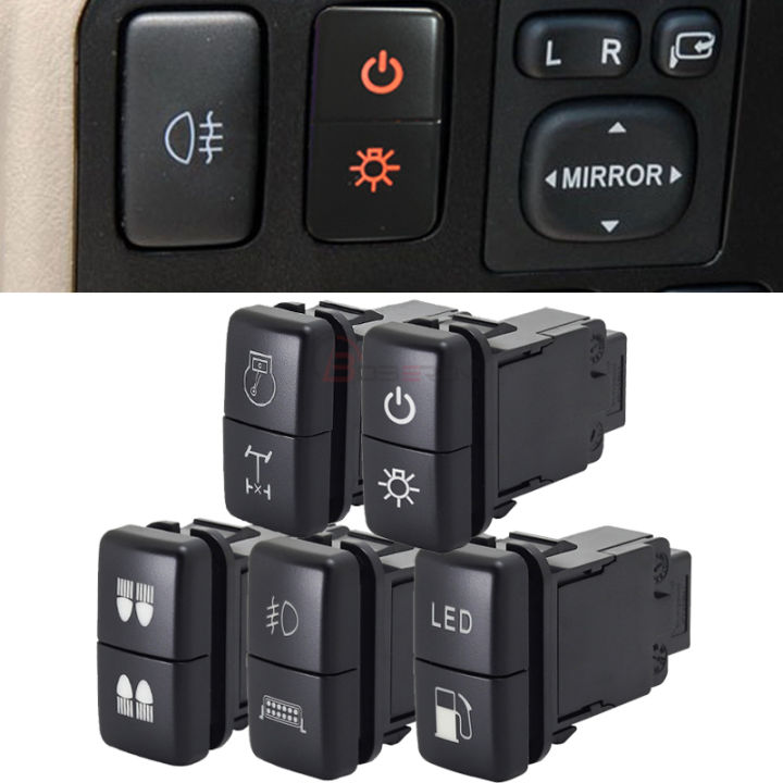 Car Power Headlight Air Pump Diff Fog Headlight LED Fuel Tank Switch ...