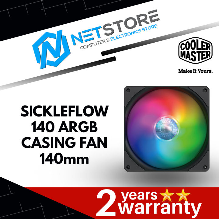COOLER MASTER SICKLEFLOW 140 ARGB CASE FAN - MFX-B4DN-14NPA-R1 | Lazada
