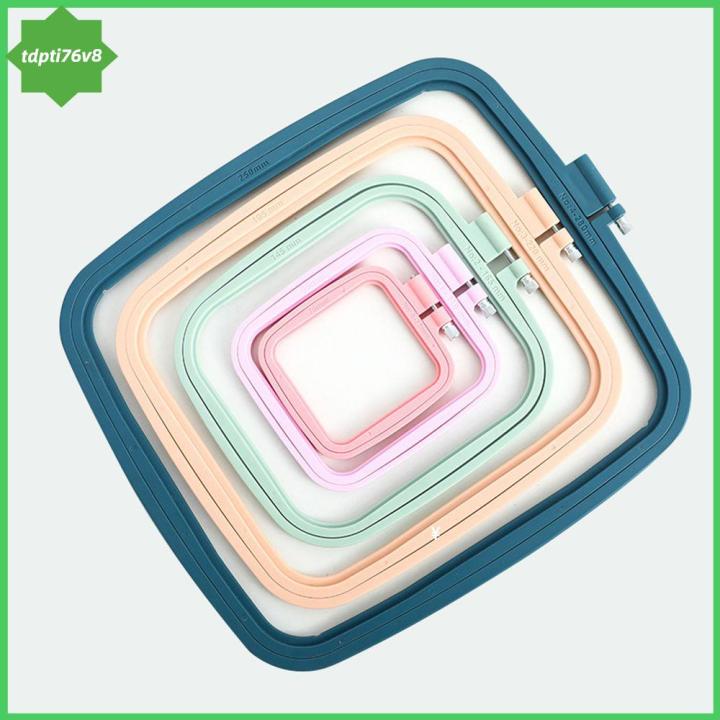TDPTI76V8 Plastic Sewing Tools Needlecraft Square Embroidery Hoops ...
