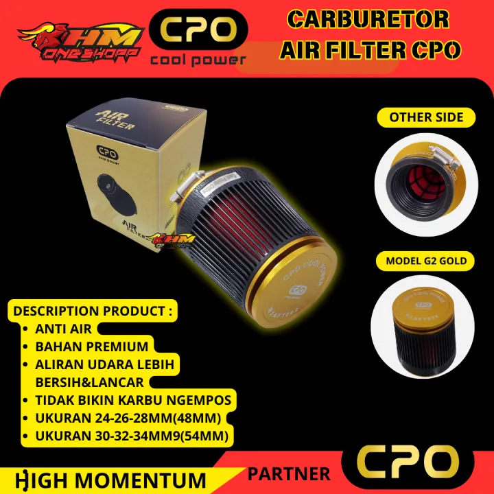 filter karbu CPO racing G2 pwk Pe 24 26 28 30 32 34mm filter udara cnc ...