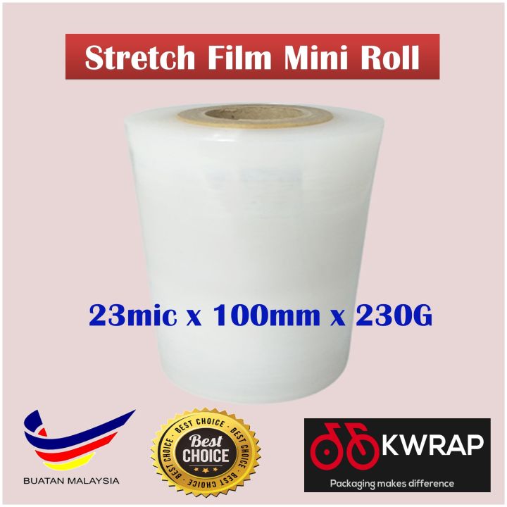 Clear/Black Stretch Film Mini Roll (100mm x230g x 60 Roll) | Lazada