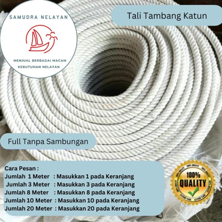 Tali Tambang Besar Sedang Kecil Katun Kain Kuralon Guralon Super Kuat 6 ...