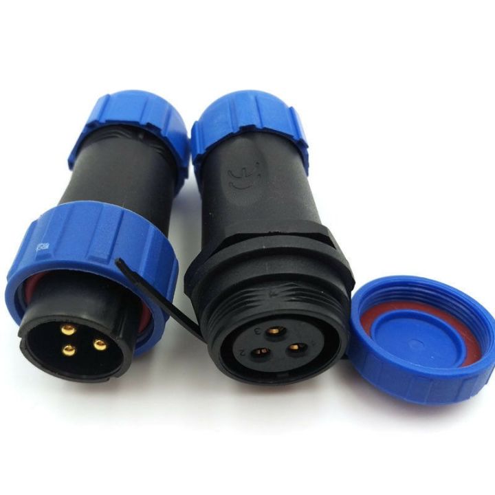 SP21 3Pin Waterproof Cable Connector Power Connector Plug Socket IP67 ...