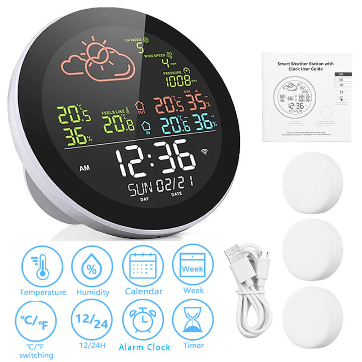 Wifi Display Hanging Indoor and Outdoor Temperature and Humidity Meter ...