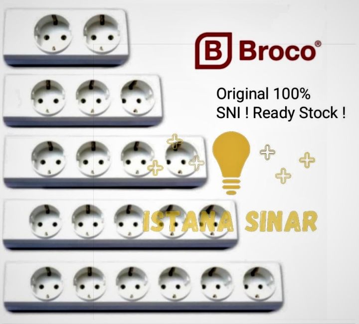 STOP KONTAK BROCO 1 2 3 4 5 6 LUBANG / TERMINAL / COLOKAN LISTRIK BROCO ...