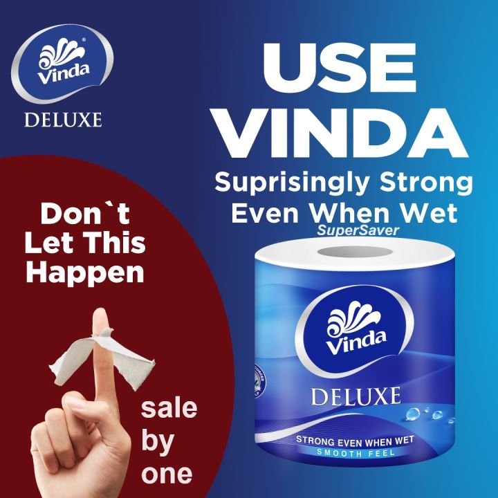 Vinda Deluxe Toilet Paper Roll Smooth Feel 3ply Tisu Tandas ( sale by 1 ...