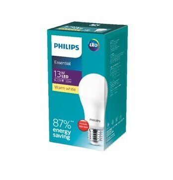 Philips หลอดไฟ LED Bulb 13W สีวอมไวท์ (3000K) ขั้ว E27 ขนาด 13 วัตต์ ...