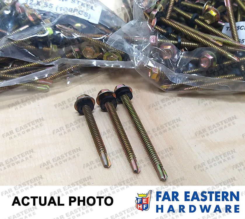 TEKSCREW for Steel Metal #12 Tex Screw 1" 1-3/4” 2-1/4” 2-1/2” 3" (100 ...