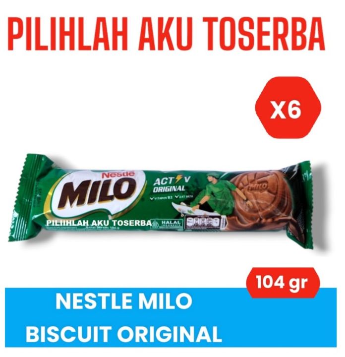 Biskuit MILO ORIGINAL Roll 104 gr - ( HARGA 6 PCS ) | Lazada Indonesia