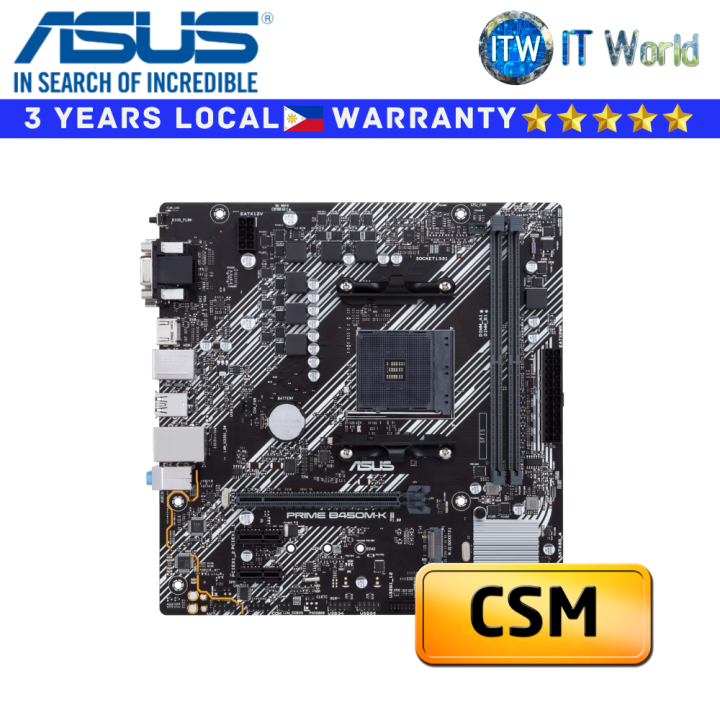Itw | Asus Motherboard Prime B460M-K II/CSM mATX AM4 DDR4 | Lazada PH