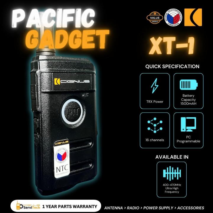 Cignus XT1 mini single band UHF portable two way radio (Black) | Lazada PH