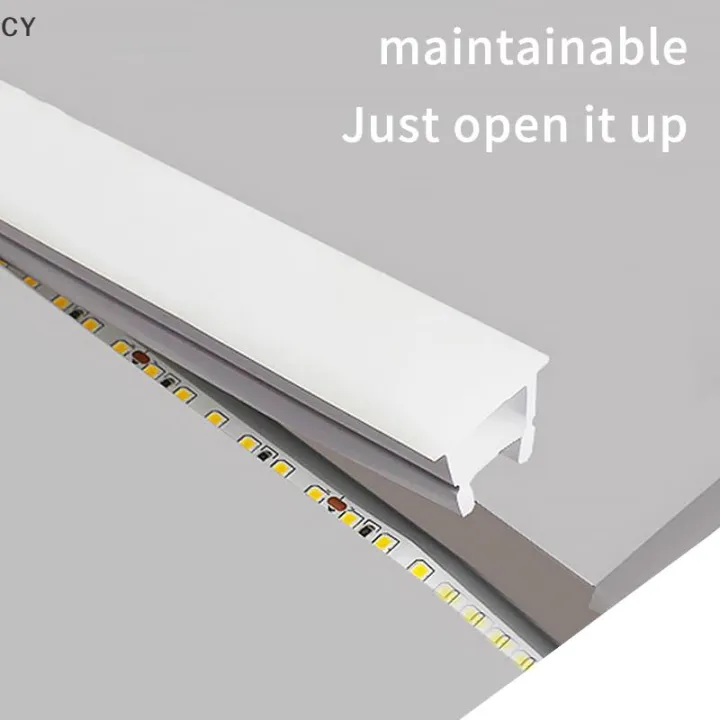 GY 1 Piece White Soft Recessed Silicone Diffuser Channel For 5050 COB ...