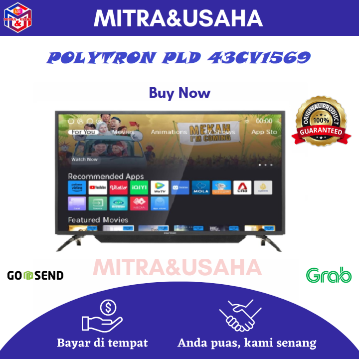 POLYTRON PLD 43CV1569 Smart Lite Digital Tv 43 Inch - GARANSI RESMI ...